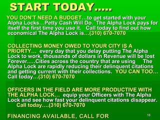 How The Alpha Lock Helps Parking Enforcement for Cities and Police ...