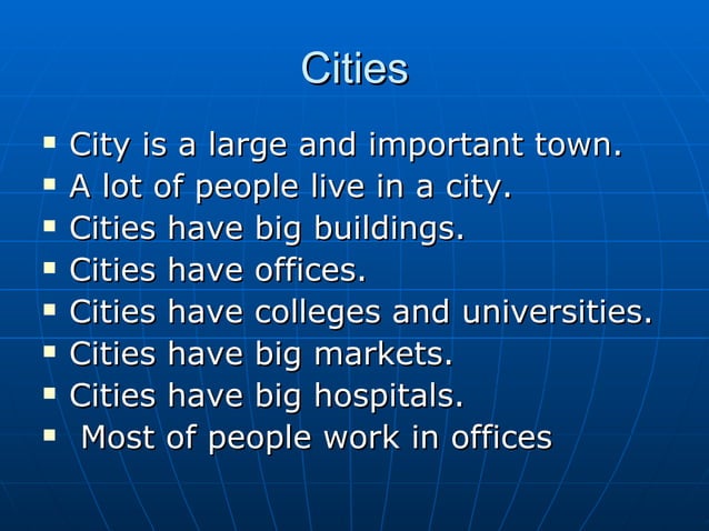 Cities and Villages | PPS | Geography | Science