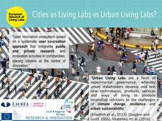 Cities as Living Labs and large scale experimentations | PDF
