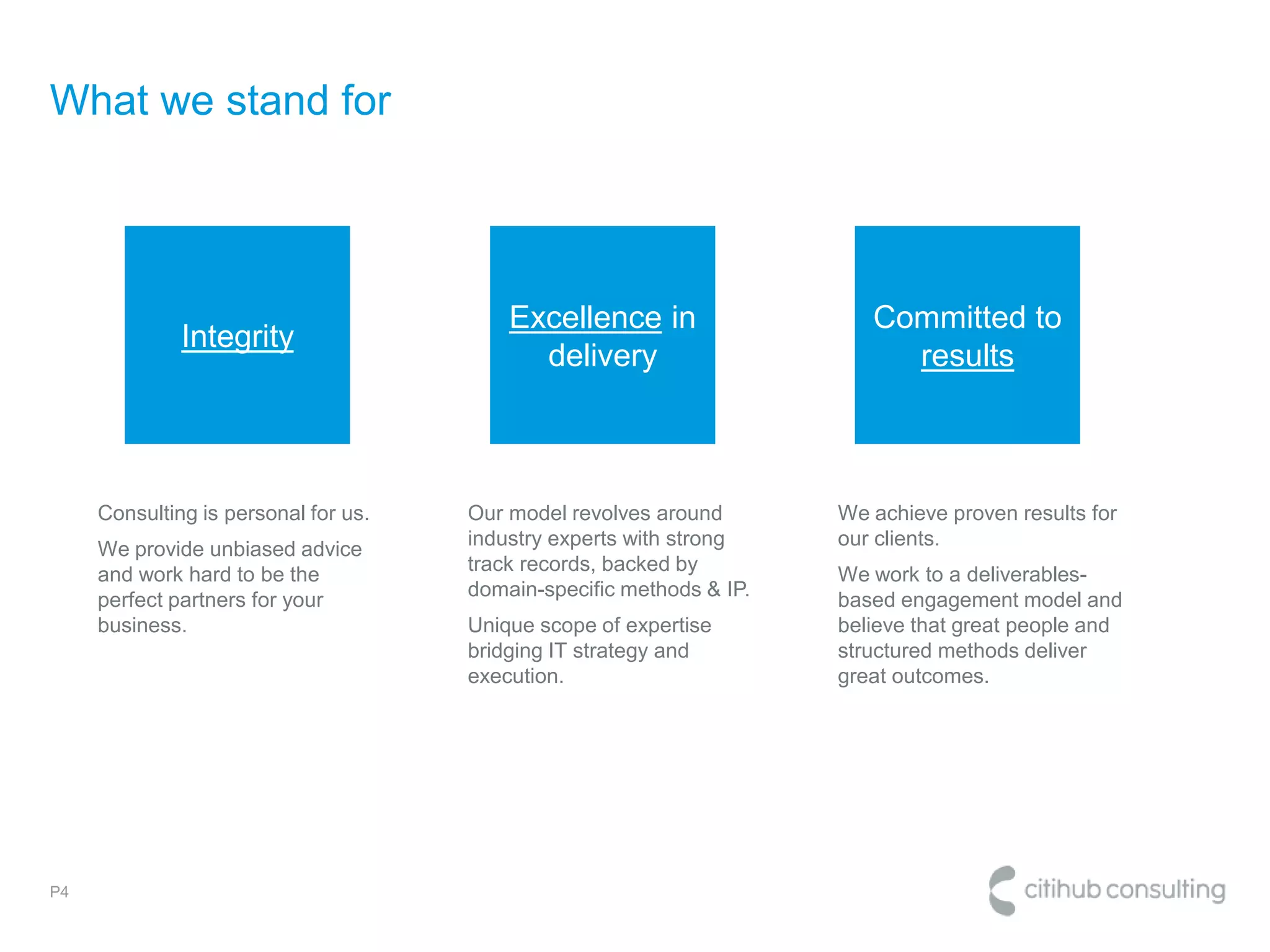 Citihub Consulting Capabilities Presentation | PDF