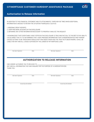 Citi mortgage financial_application - blank | PDF