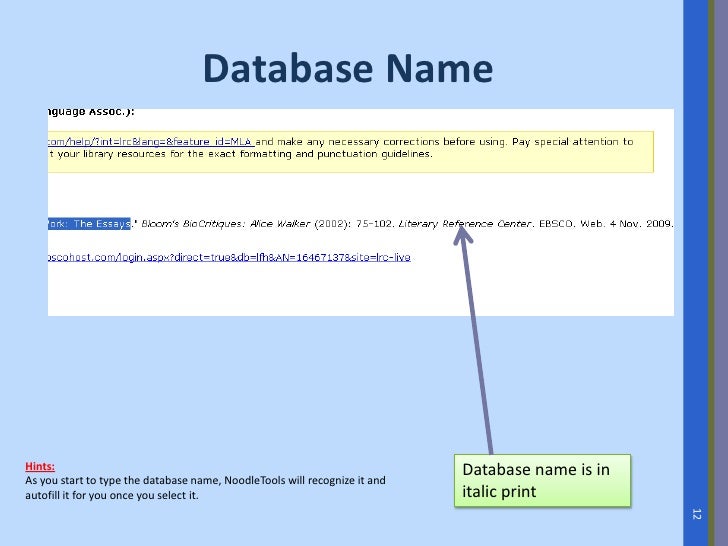 Citing A Journal Article From EBSCOhost Literary Reference Center