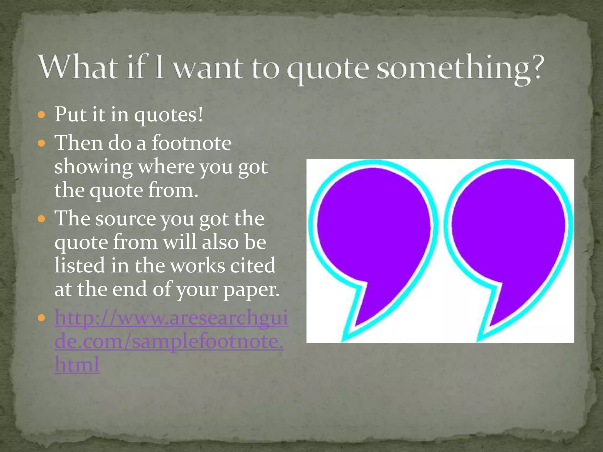 Citing And Using Reliable Sources | PPT