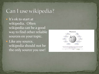 Citing And Using Reliable Sources | PPT