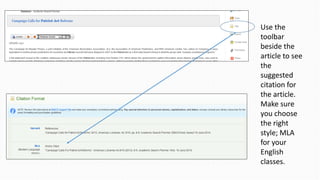 Citing Database Articles | PPT