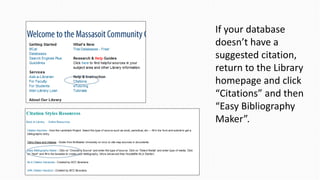 Citing Database Articles | PPT