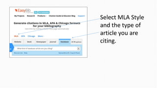Citing Database Articles | PPT