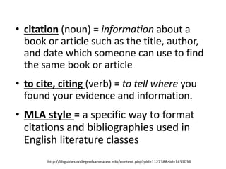 Citing evidence | PPTX