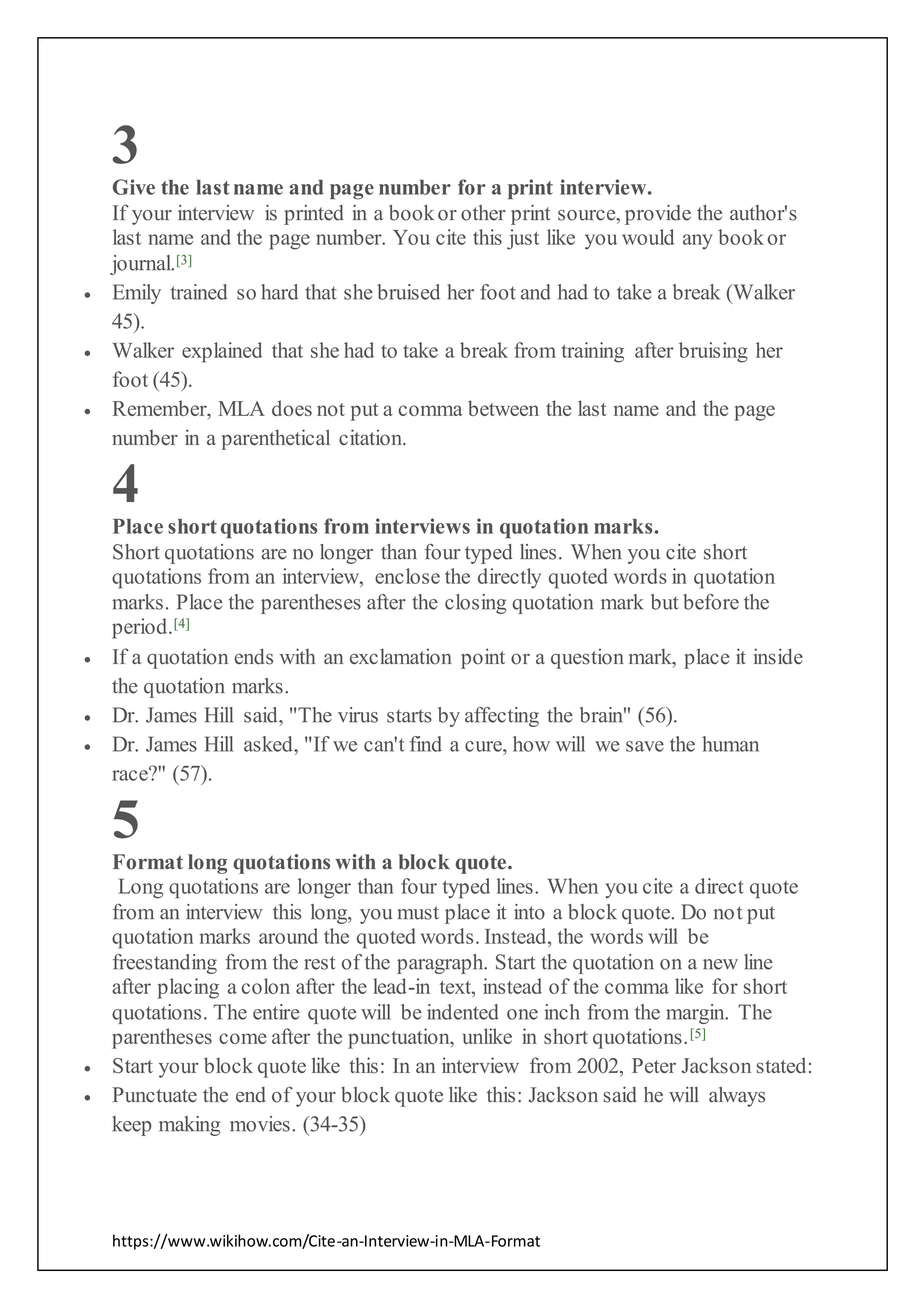 Citing interviews with in | DOCX