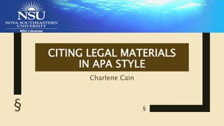 Citing Legal Materials | PPTX | Law