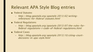 Citing Legal Materials | PPTX | Law