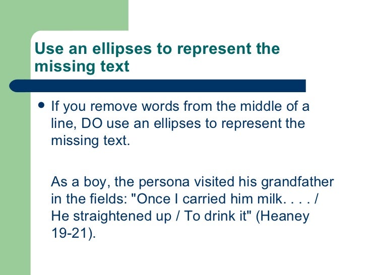 Citing Poetry Citing Poetry