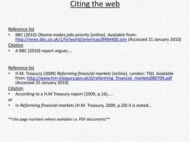 Understanding Citing & referencing harvard style | PPT