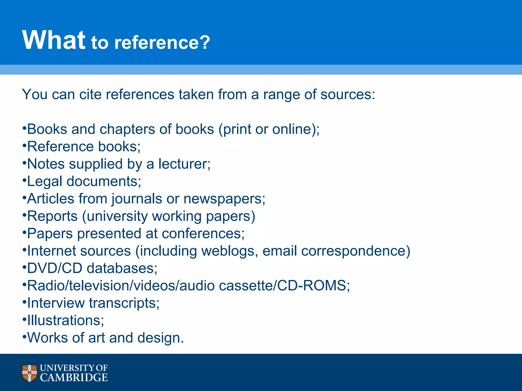 Citing Referencing Ppt
