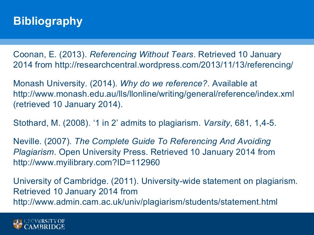 Citing & referencing
