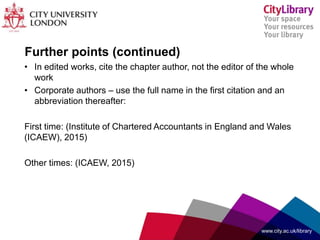 Citing, referencing and avoiding plagiarism | PPTX