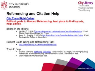 Citing, referencing and avoiding plagiarism | PPTX