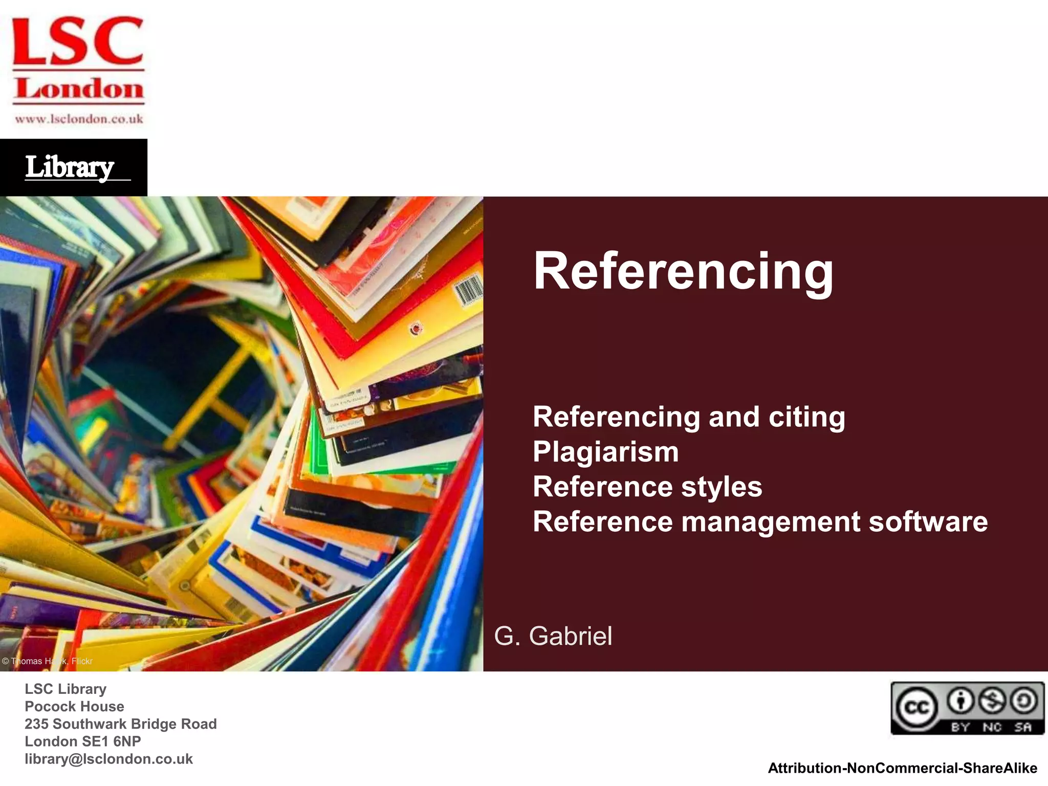 Citing, referencing, and reference management software | PPSX
