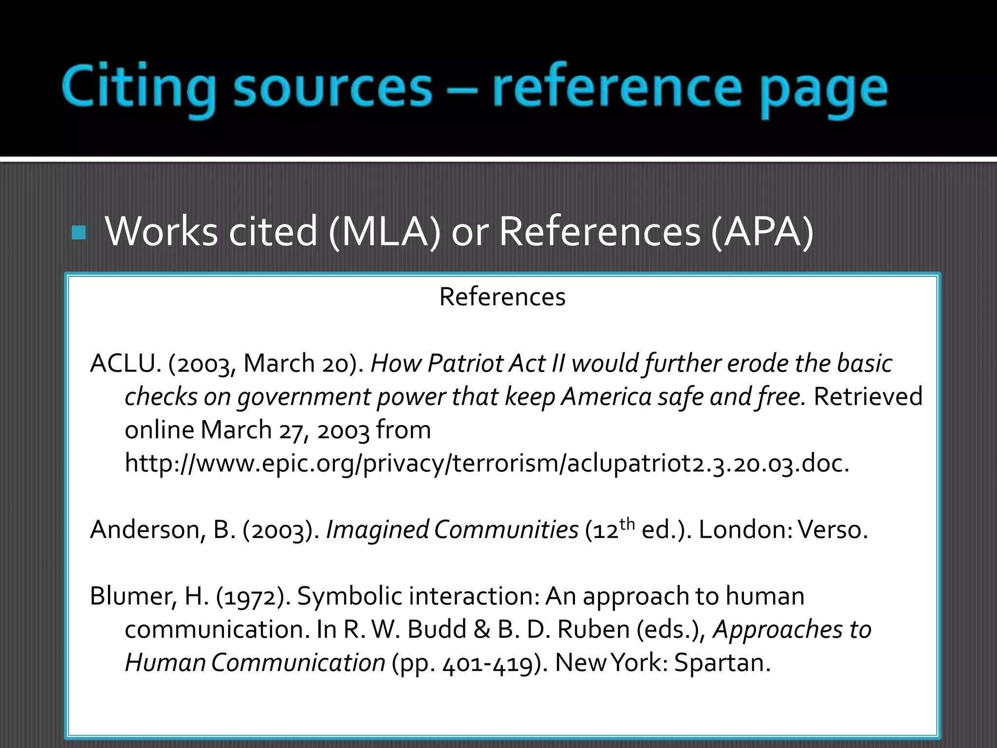 Citing sources* | PPT