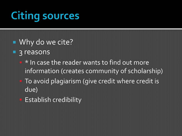 Citing sources* | PPT