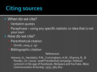 Citing sources* | PPT