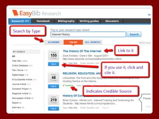 Citing sources how and why using Easy Bib with Google Docs | PPT
