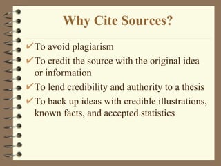 Citing sources (1) | PPT | Poetry | Books and Literature