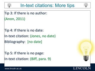 Citing sources and referencing 2012 v4 | PPT