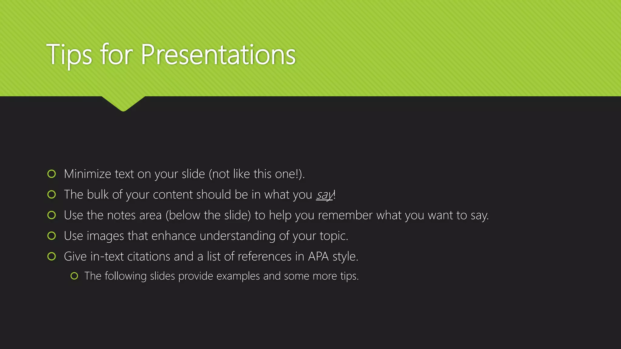 Citing Sources in APA Style in a Presentation | PPTX