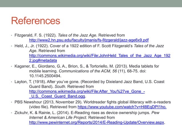 Citing sources in presentations | PPTX | Tablets and E-readers ...