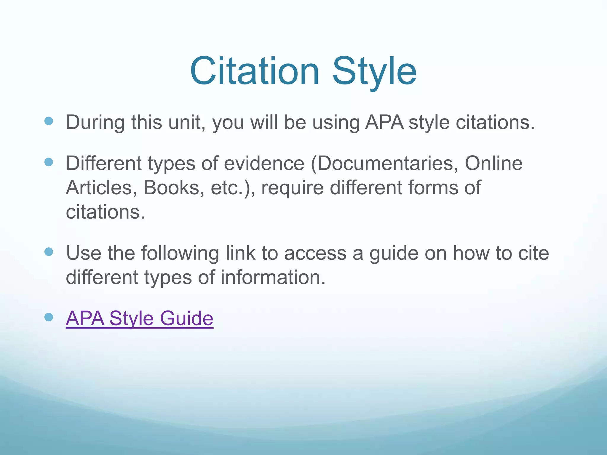 Citing sources psychology | PPTX