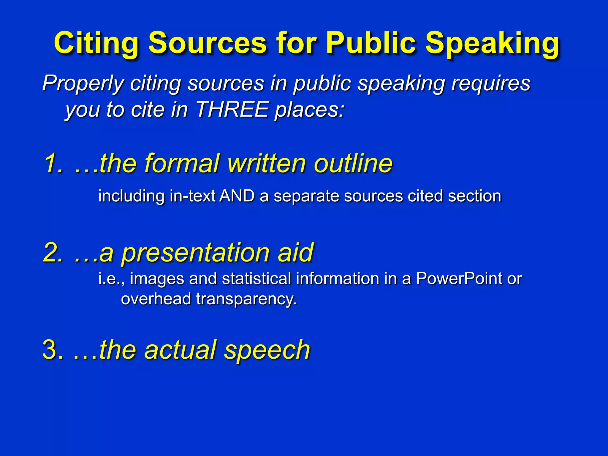 How to Cite Sources in a Speech | PPTX