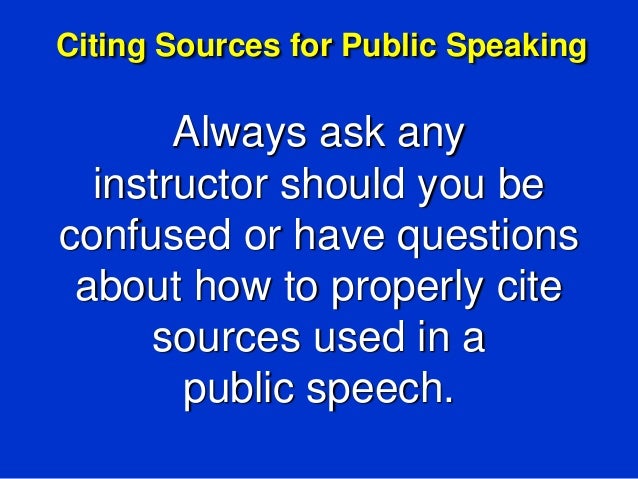 How to Cite Sources in a Speech