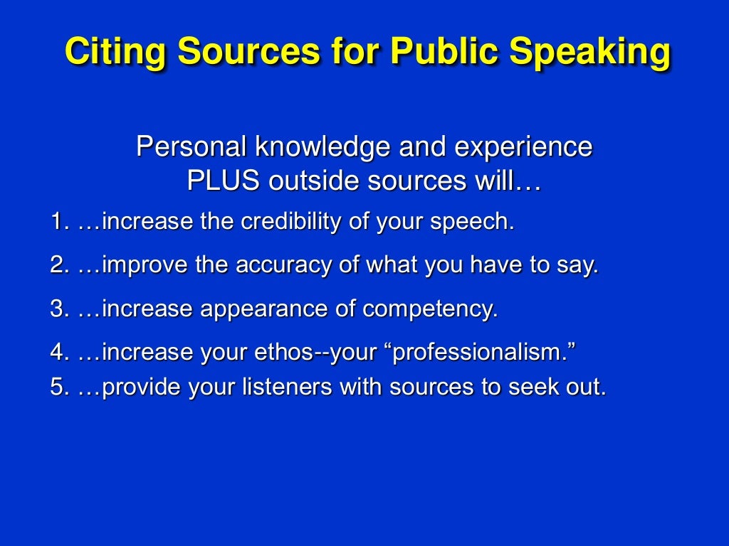 How to Cite Sources in a Speech