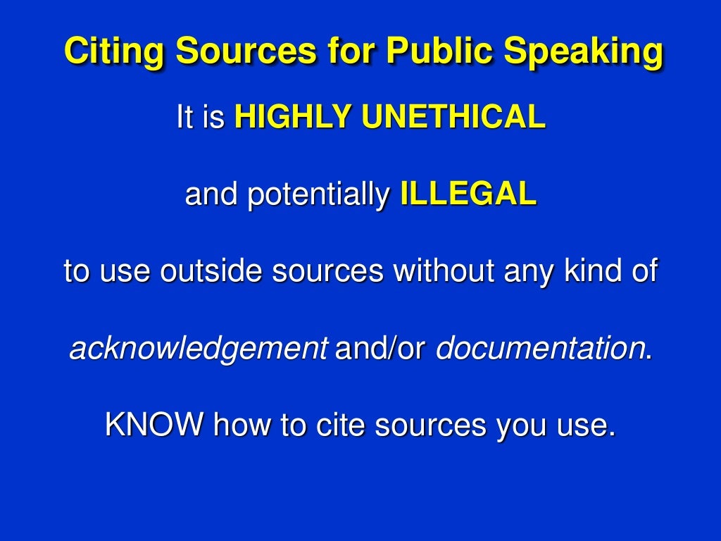 How to Cite Sources in a Speech