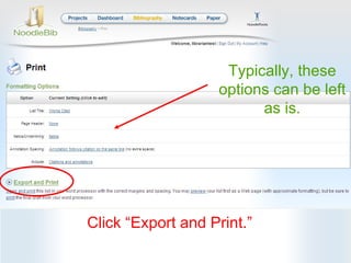 Citing Sources with Noodletools | PPT