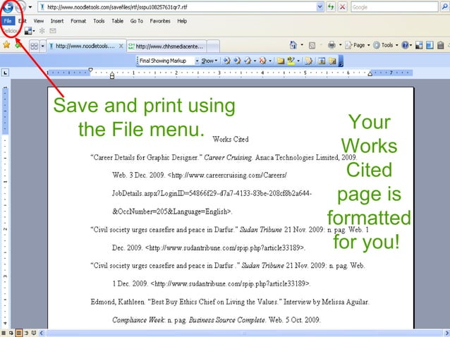 Citing Sources with Noodletools | PPT