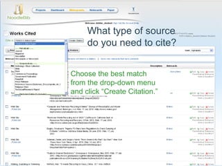 Citing Sources with Noodletools | PPT