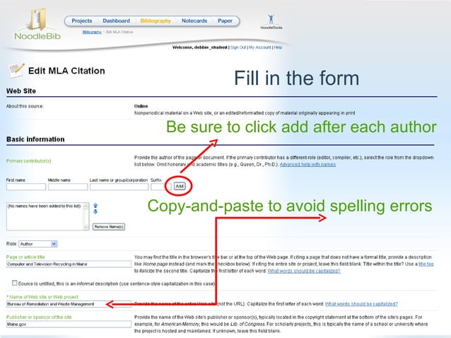 Citing Sources with Noodletools | PPT