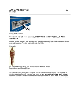 Citing Web Sources | DOC