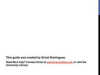 Citing with MLA | PPTX