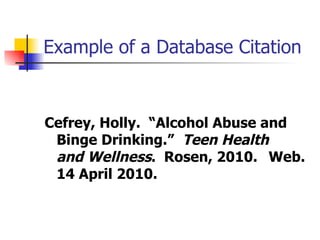 Citing your sources | PPT