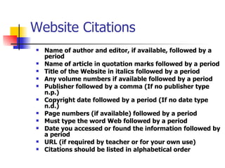 Citing your sources | PPT