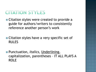 Citing Your Sources - APA | PPTX