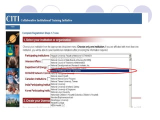 How to register for CITI program | PPT