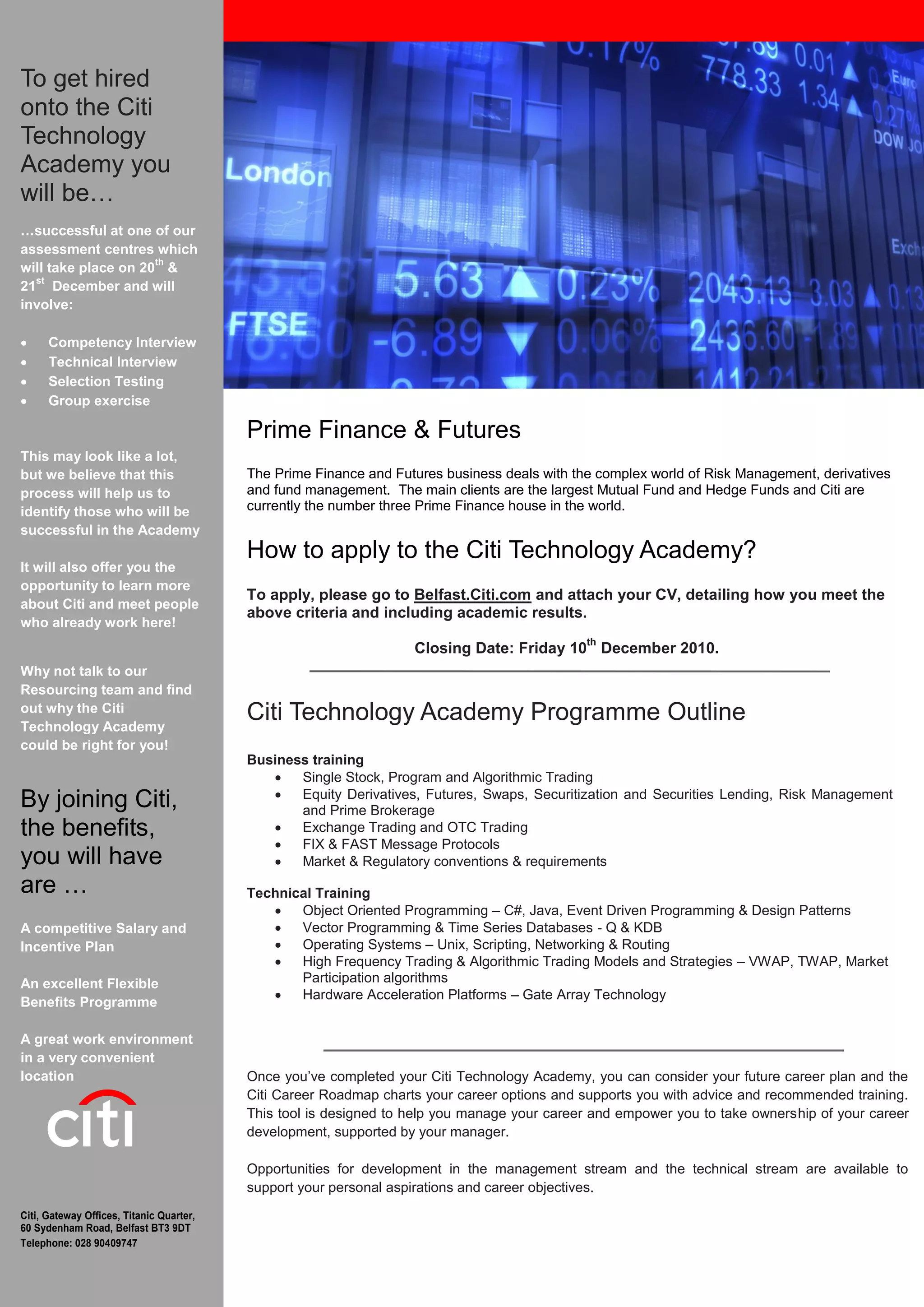 Citi technology academy brochure updated | PDF | Business | Business ...