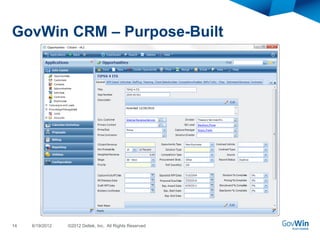 Win and Manage more Government Business with GovWin CRM | PDF