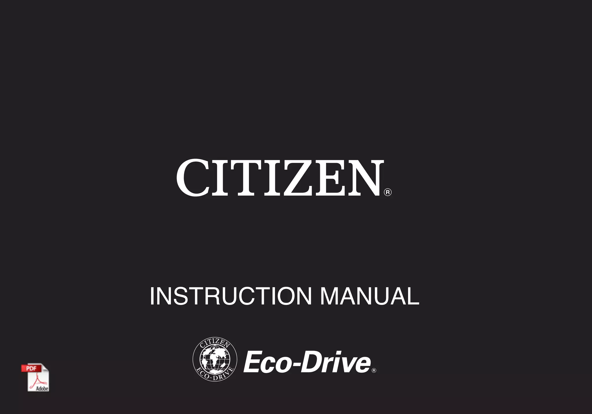 Citizen Eco Drive Watch Manual | PDF | Scuba Diving | Extreme Sports