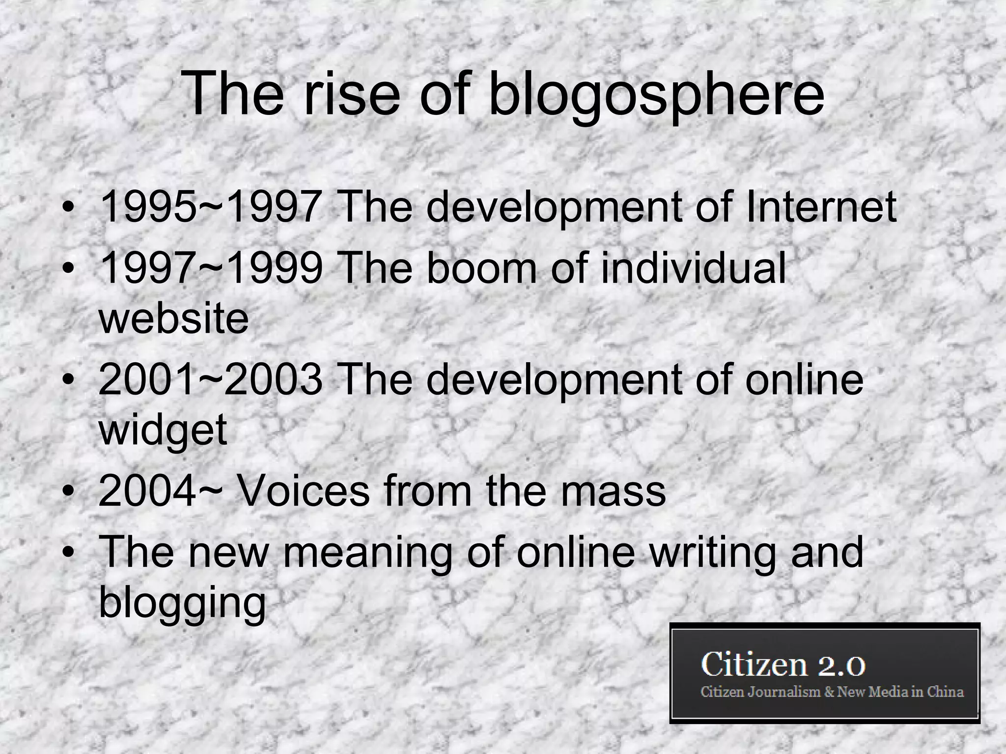 Citizen Journalism in China | PPT