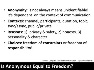 Citizen (Online / Social) Media Ethics | PDF